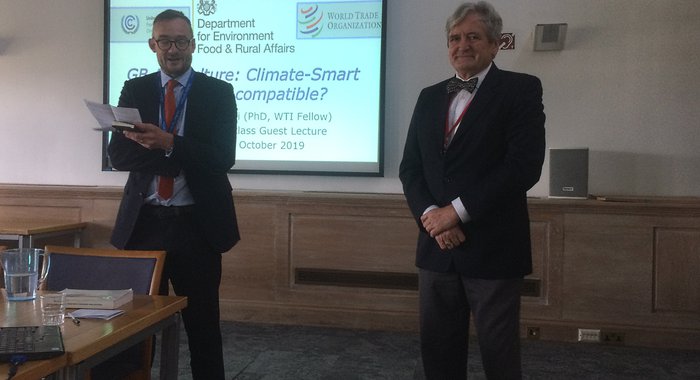 WTI faculty member delivers Brexit agriculture lecture in London